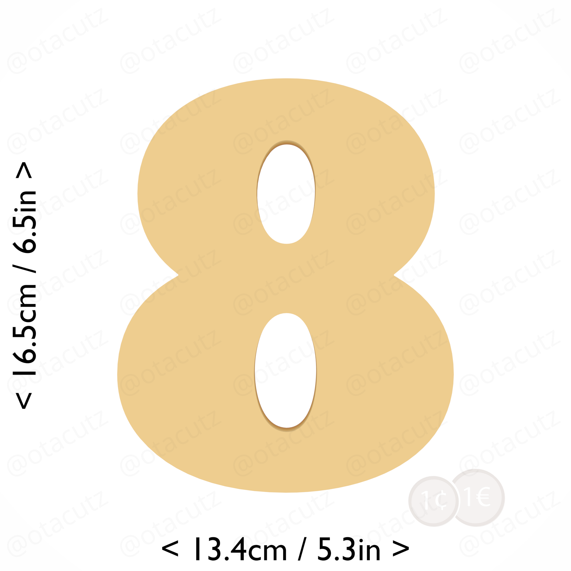 STL file Number Eight Cookie Cutter 6.5in / 16.5cm 🍪・3D printing ...