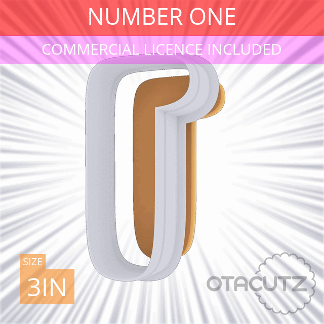 STL file Number One Cookie Cutter 3in / 7.6cm 🍪・3D printer design to ...