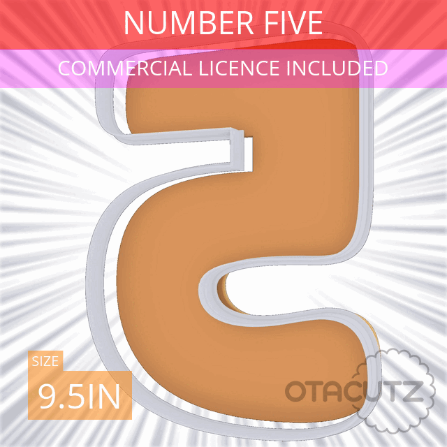 STL file Number Five Cookie Cutter 9.5in / 24.1cm 🍪・3D printable design ...