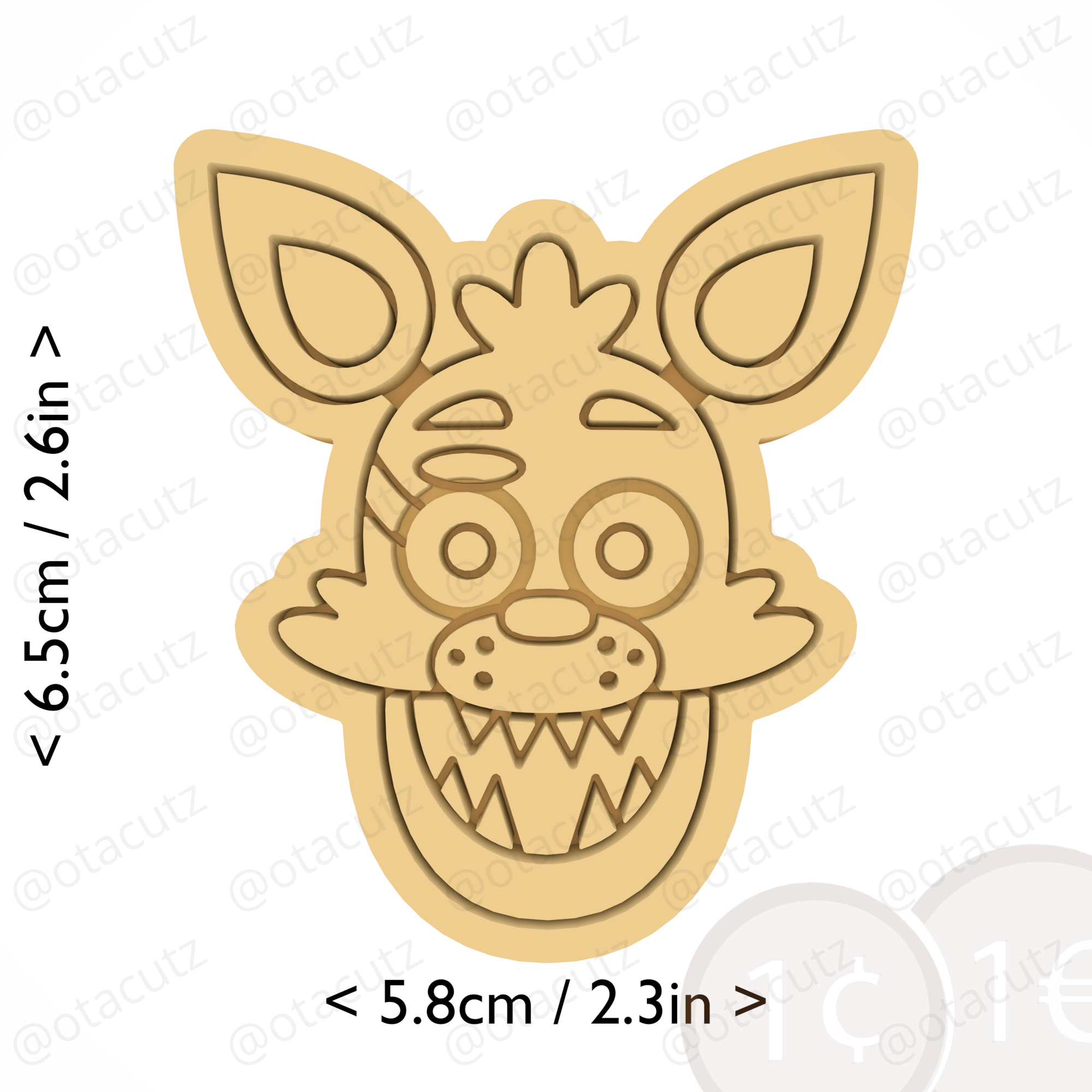 🍪 Foxy Cookie Cutter / FNAF・Free 3D File for ・Cults