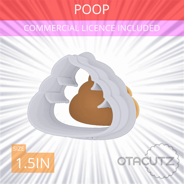 STL file Poop Cookie Cutter 1.5in / 3.8cm 🍪 ・3D printing design to ...