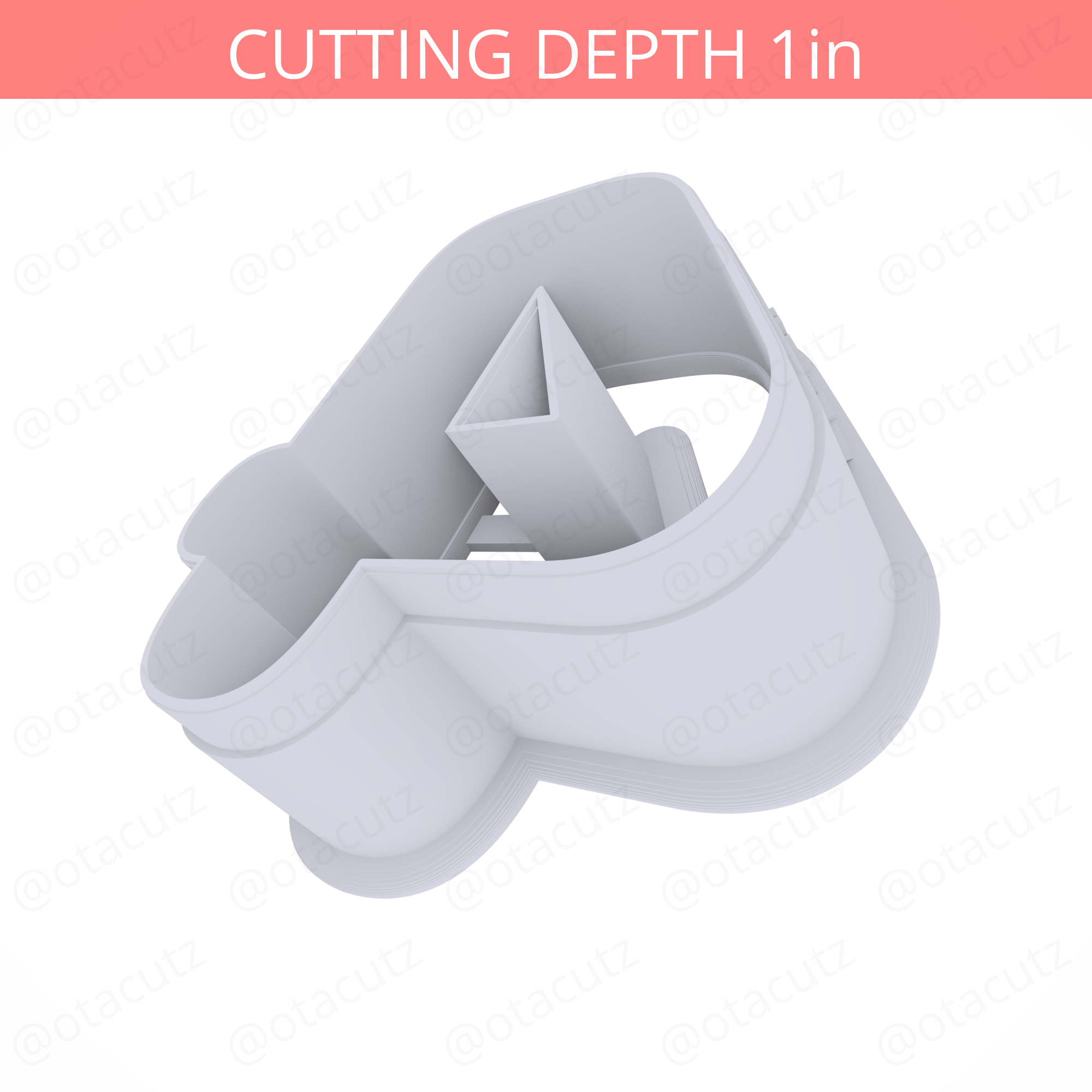 STL file Number Four Cookie Cutter 2.5in / 6.4cm 🍪 ・3D printable model ...