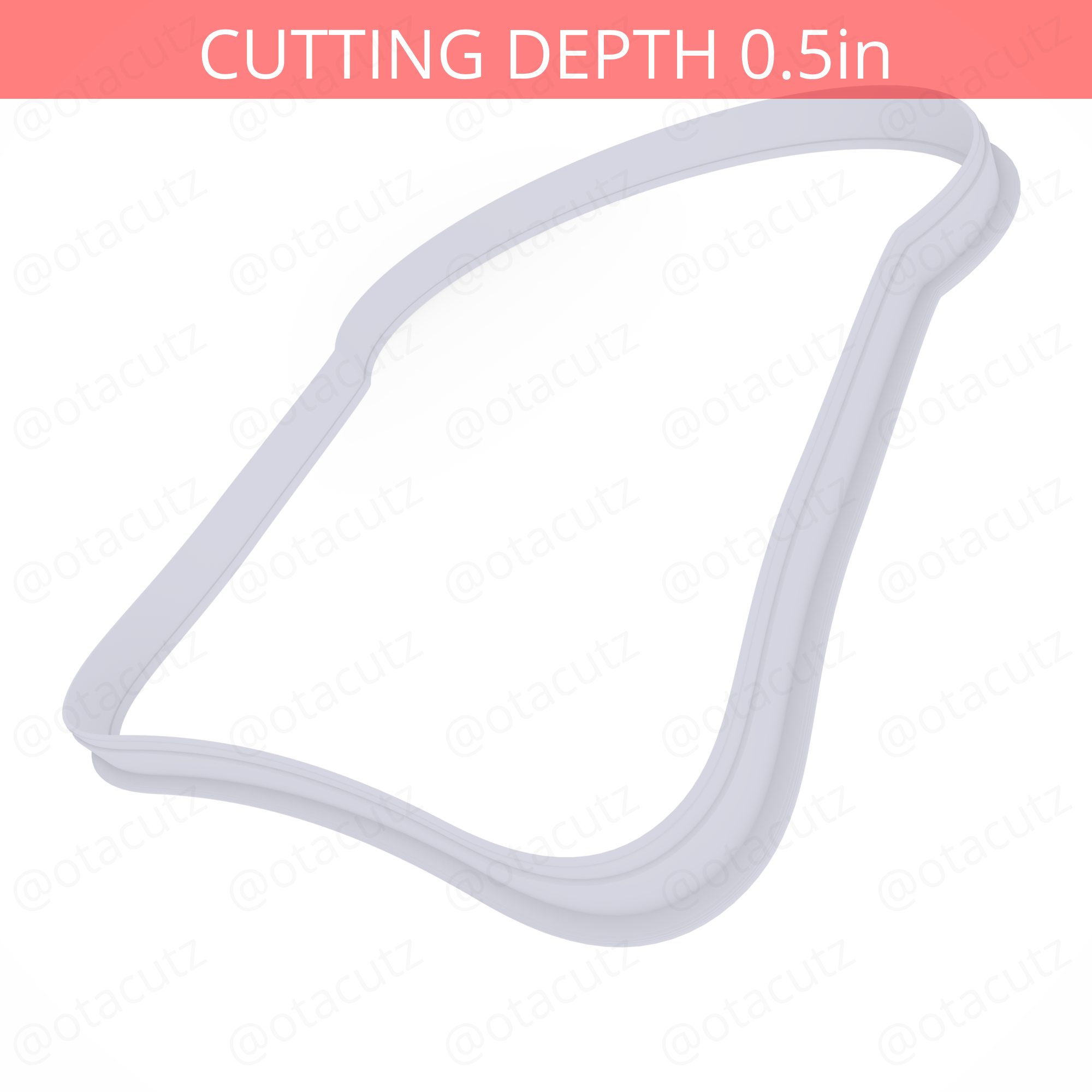3D file Bread Slice Cookie Cutter 6.5in / 16.5cm 🍞 ・3D printing ...