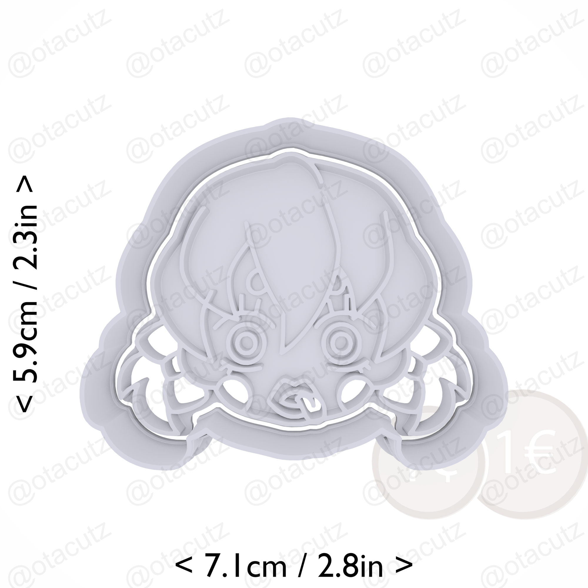 🍪 Inosuke Geisha Ver Cookie Cutter / KNY・Free 3D File for 3D printing・Cults