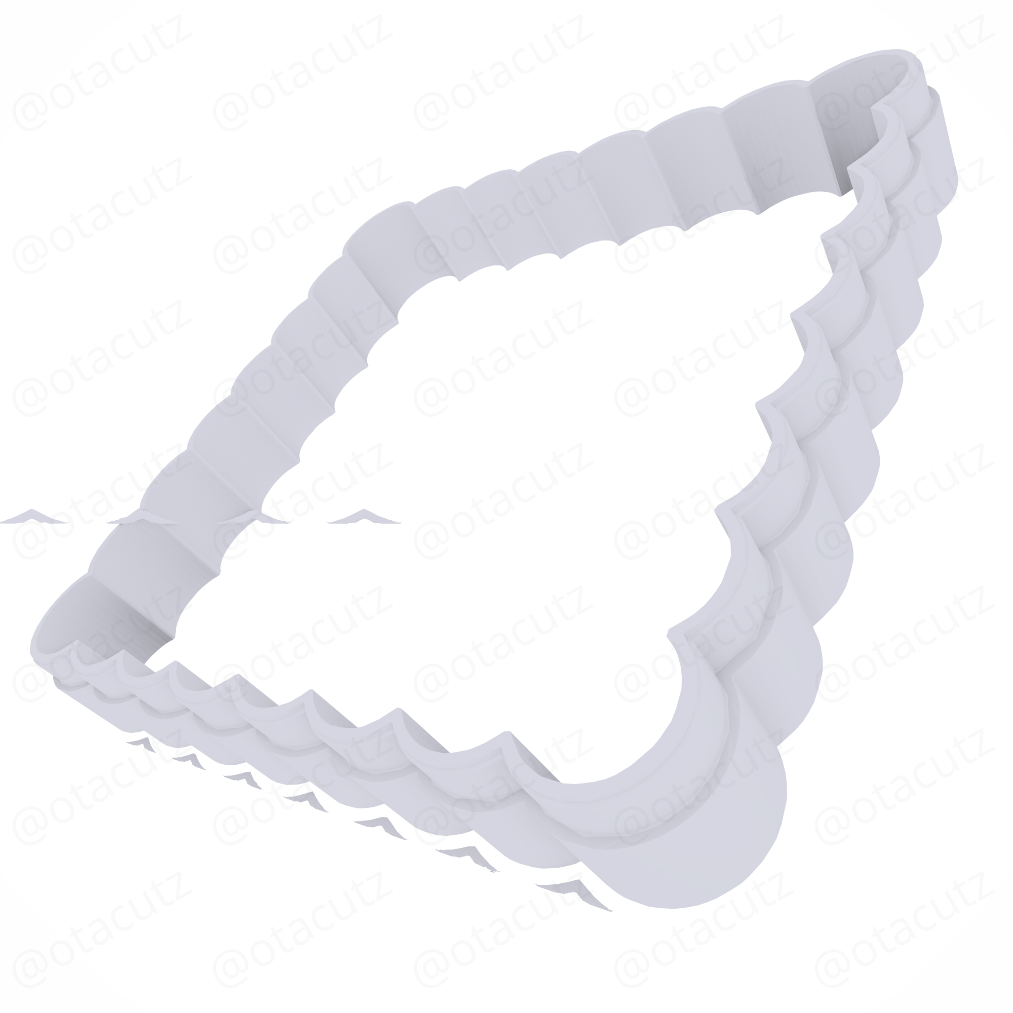 STL file Square Scalloped Cookie Cutter 70mm 🟪 ・Template to download ...