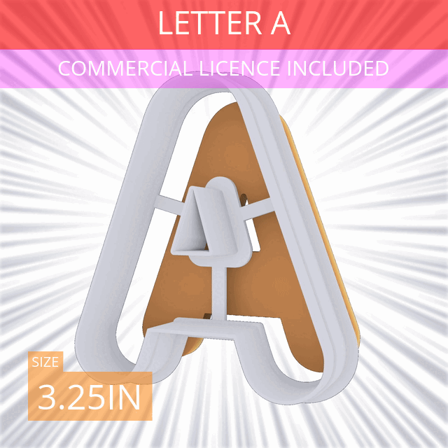 3D file Letter A Cookie Cutter 3.25in / 8.3cm 🍪 ・3D printer design to ...