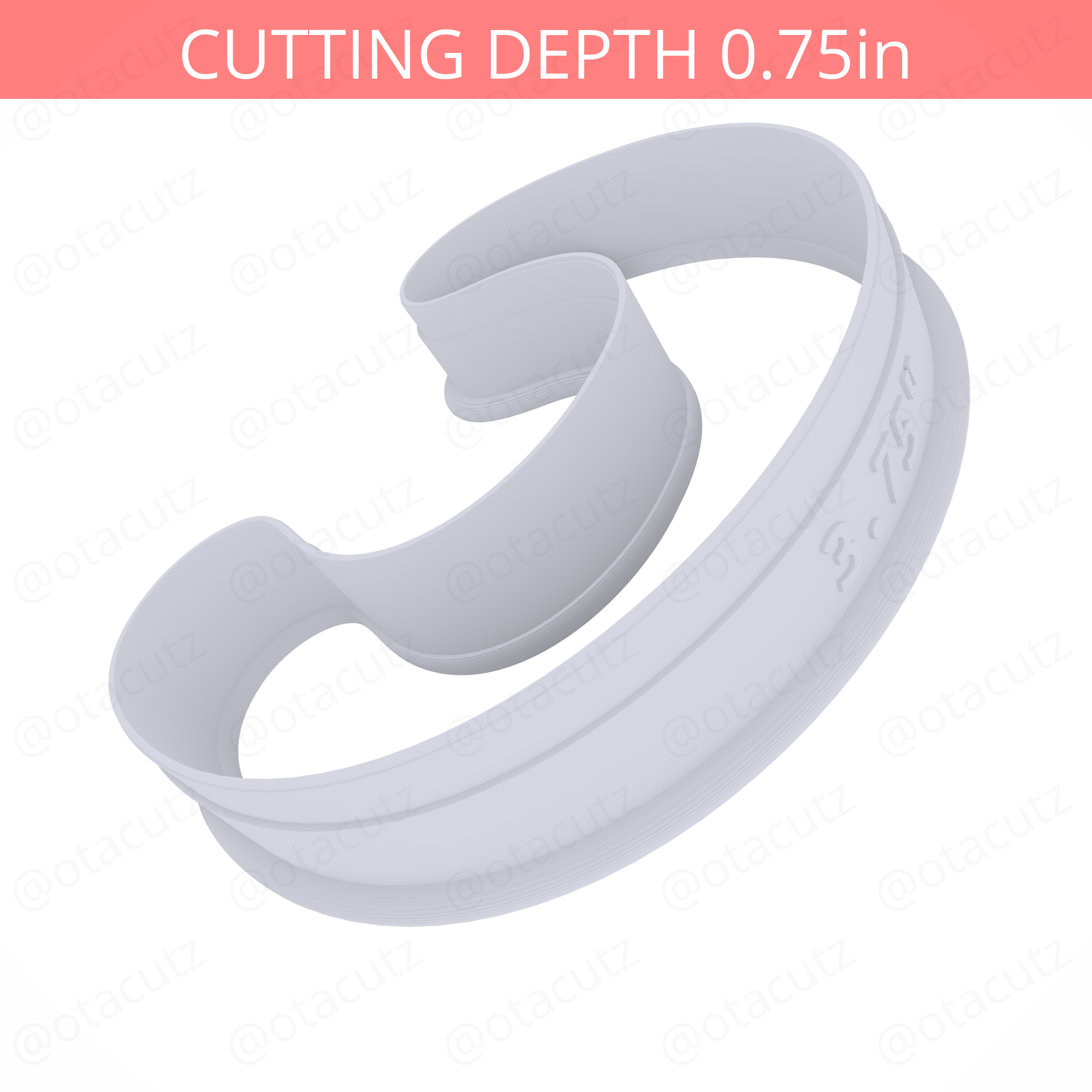 3D file Letter C Cookie Cutter 3.75in / 9.5cm 🍪 ・3D print object to ...