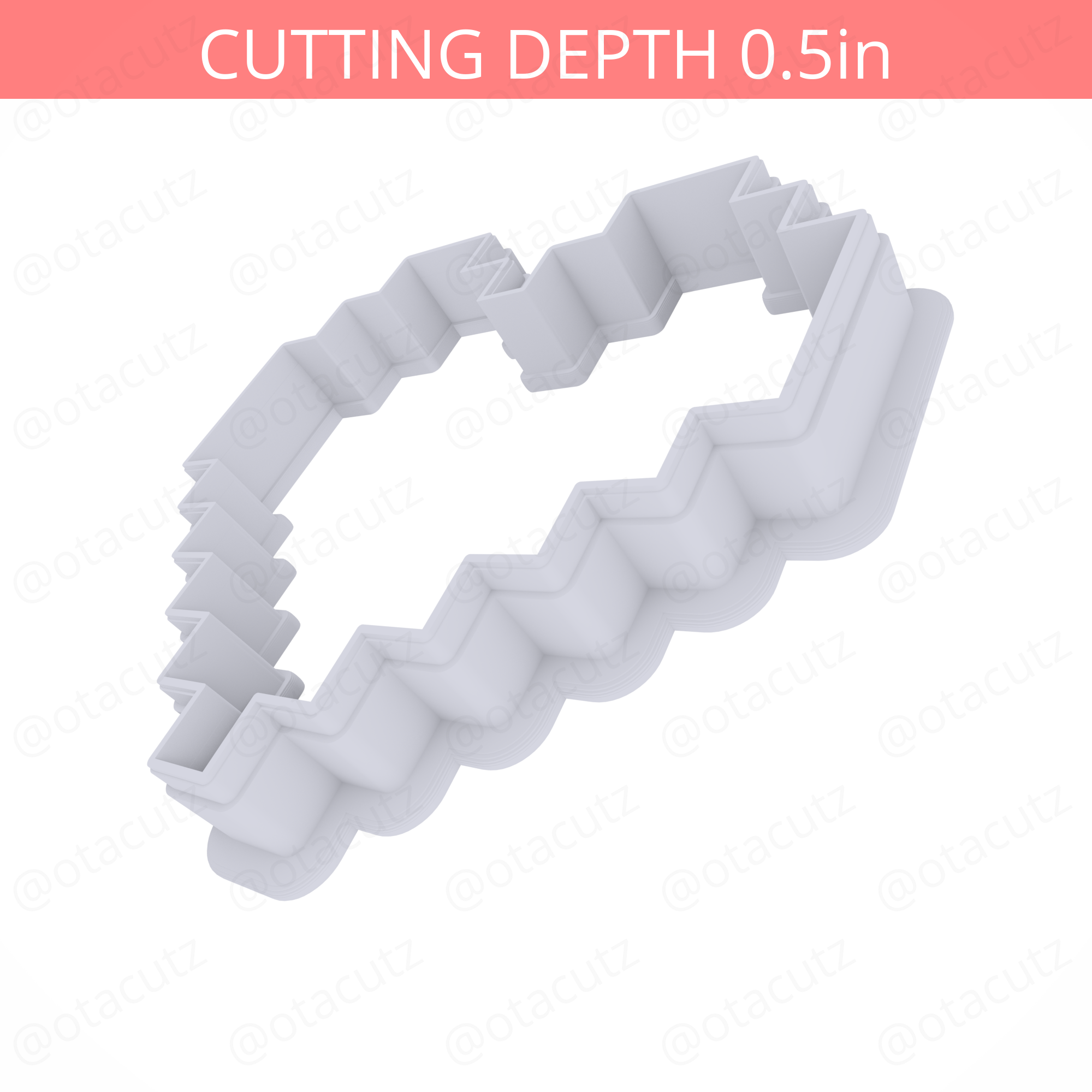 STL file Pixel Heart Cookie Cutter 3in / 7.6cm 💜・Model to download and ...