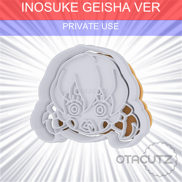 🍪 Inosuke Geisha Ver Cookie Cutter / KNY・Free 3D File for 3D printing・Cults