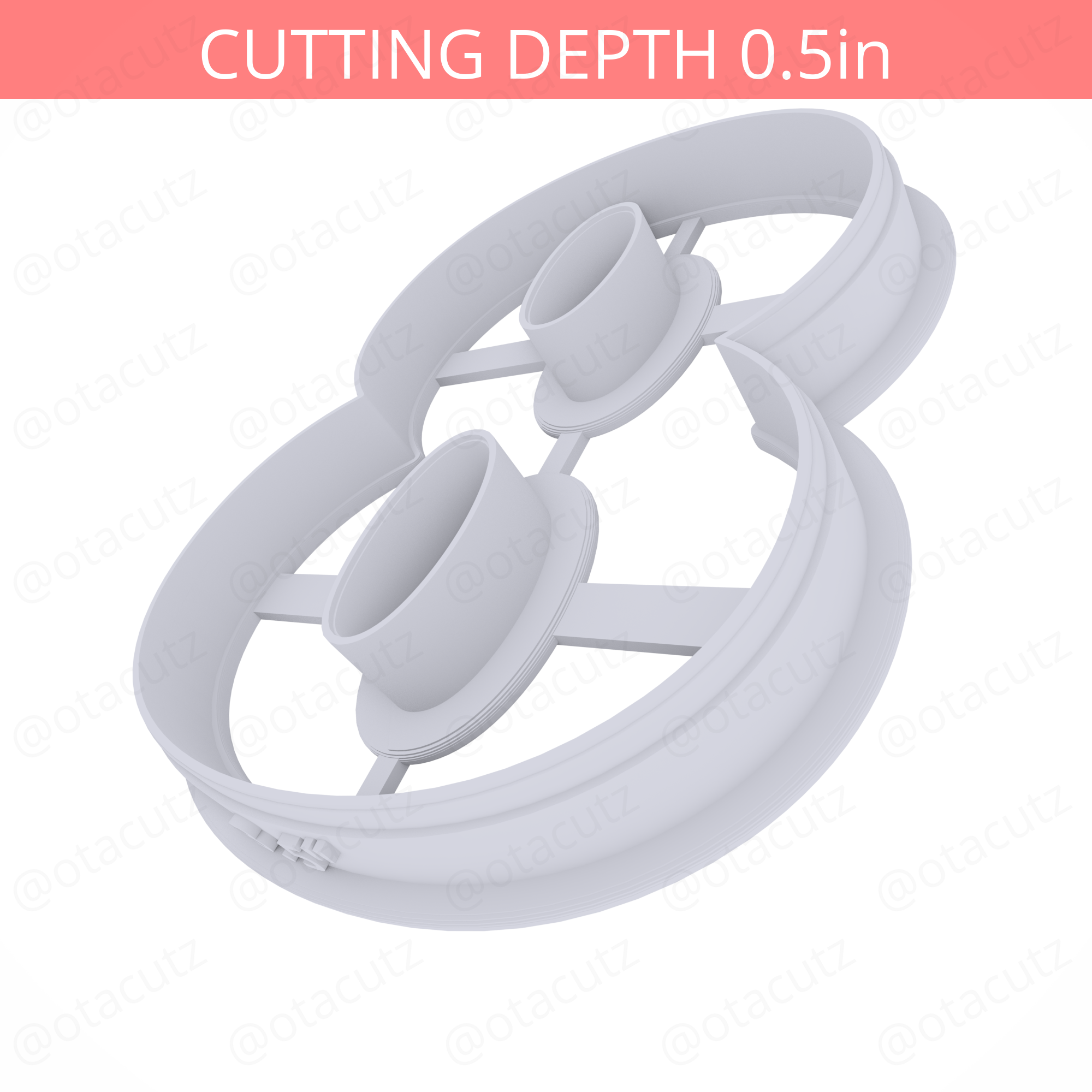 STL file Number Eight Cookie Cutter 3.5in / 8.9cm 🍪 ・3D printing design ...