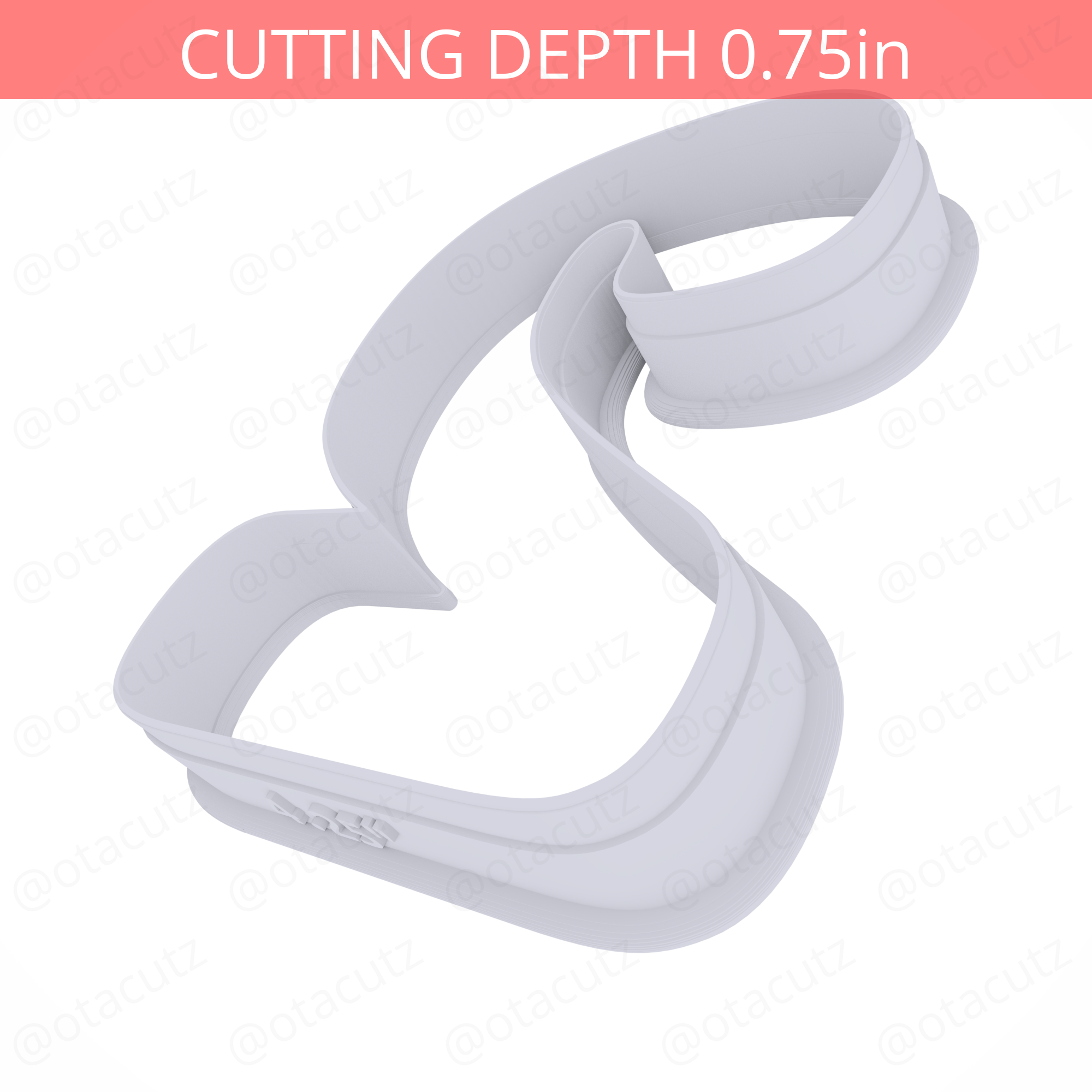 STL file Number Two Cookie Cutter 4.25in / 10.8cm 🍪・Template to ...