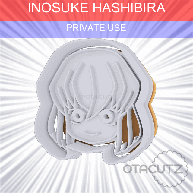 🍪 Inosuke Hashibira Cookie Cutter / KNY・Free 3D File for 3D printing・Cults