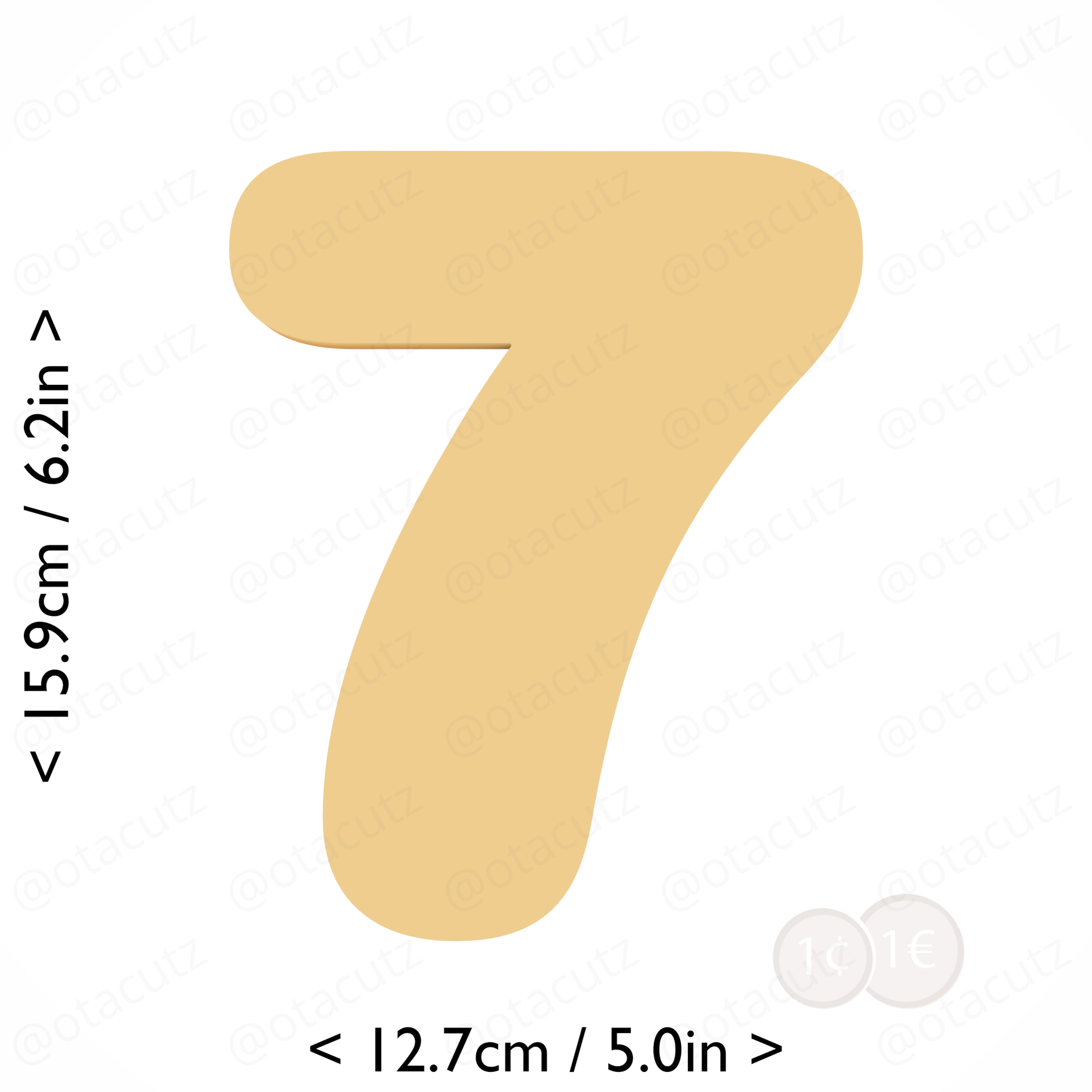 STL file Number Seven Cookie Cutter 6.25in / 15.9cm 🍪 ・3D printing ...
