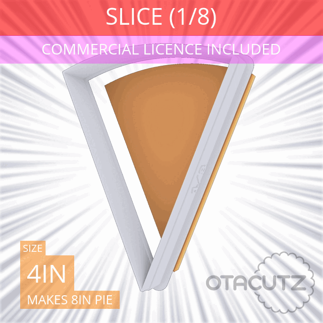 STL file Slice (1∕8) of Pie Cookie Cutter 4in / 10.2cm 🥧 ・3D print ...
