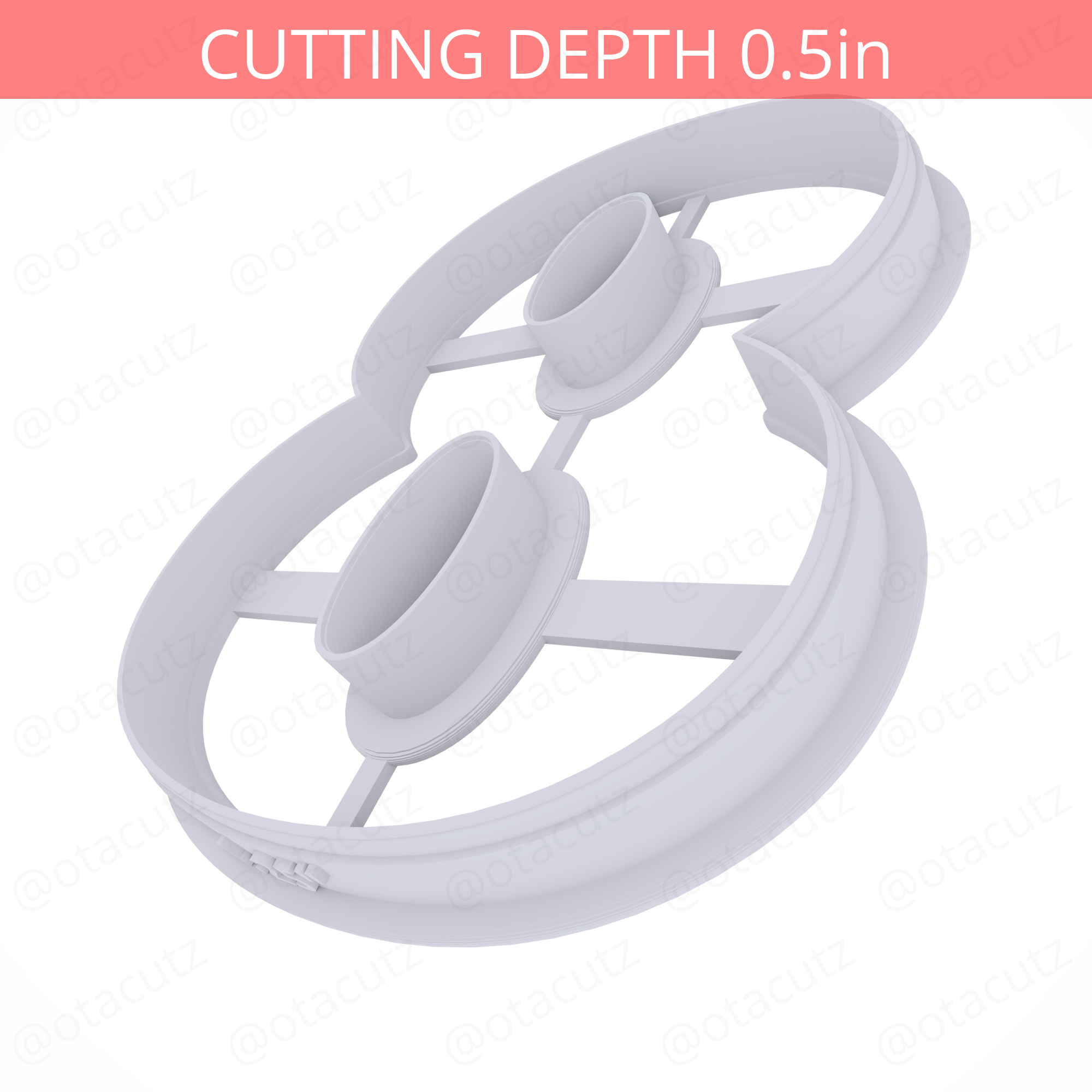 STL file Number Eight Cookie Cutter 4.25in / 10.8cm 🍪 ・3D printing idea ...