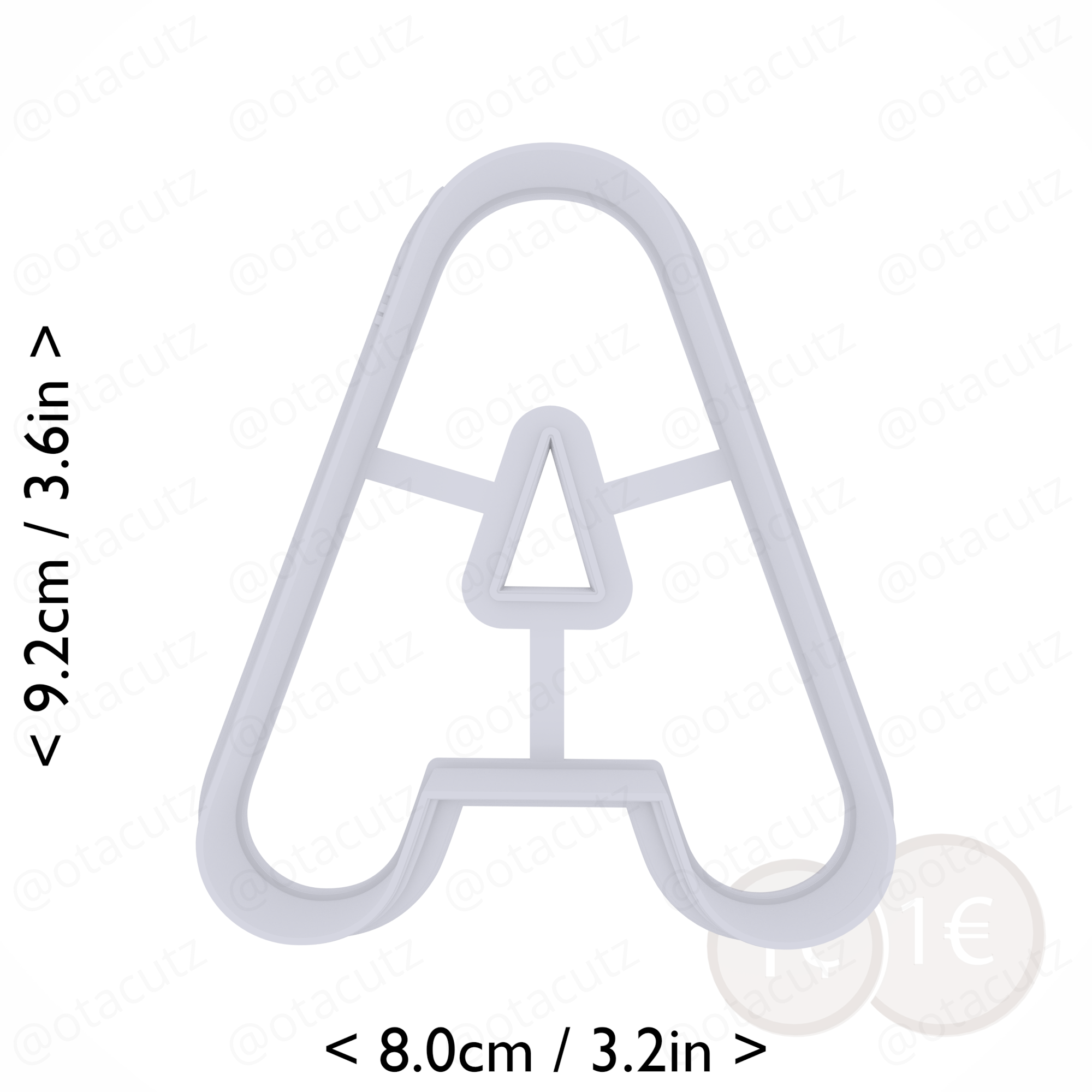 3D file Letter A Cookie Cutter 3.25in / 8.3cm 🍪 ・3D printer design to ...