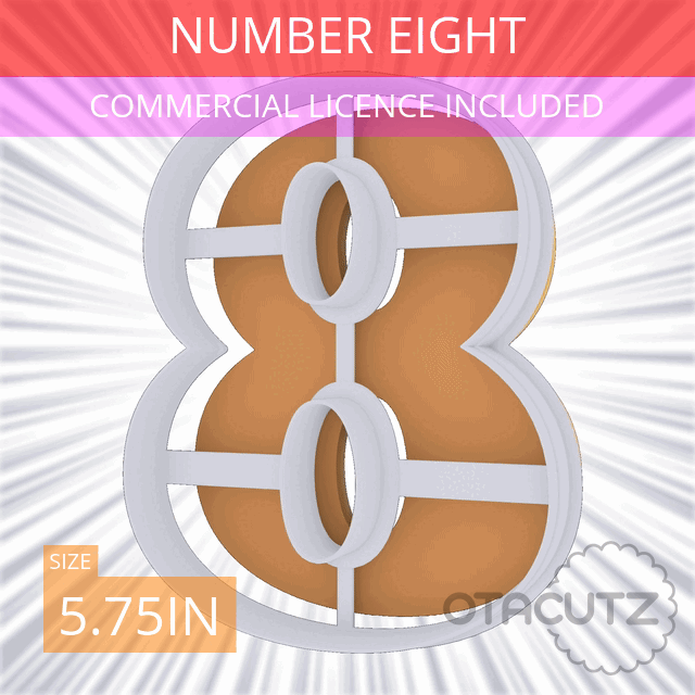 STL file Number Eight Cookie Cutter 5.75in / 14.6cm 🍪 ・3D printer ...