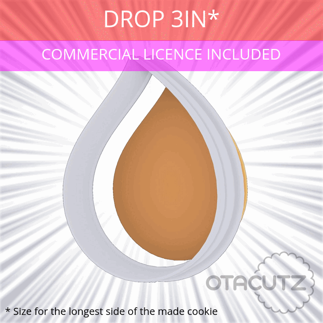 STL file Drop Cookie Cutter 3in / 7.6cm 💧 ・3D printable model to ...