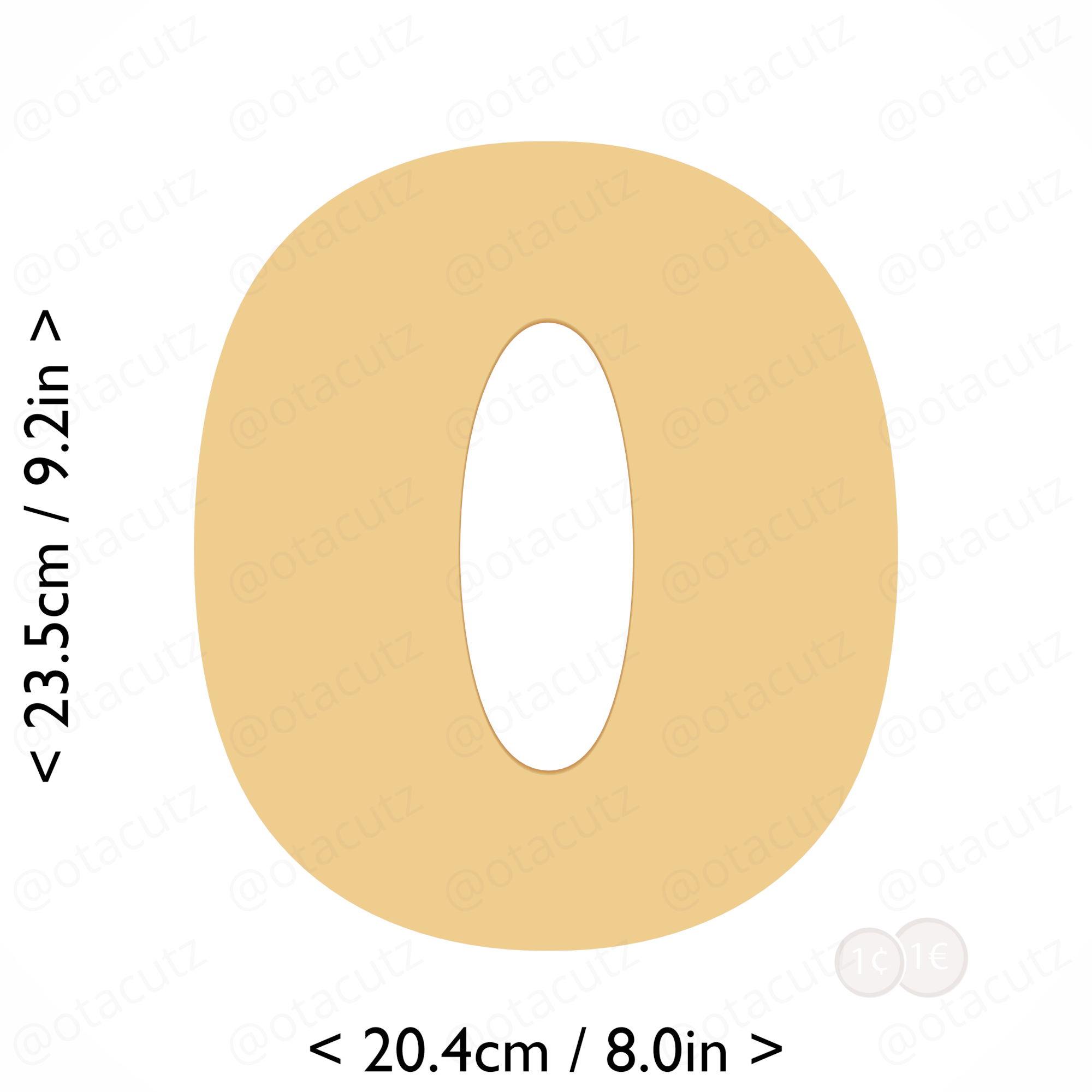 Archivo STL Cortador de Galletas Número Cero 9.25in / 23.5cm 🍪・Modelo ...