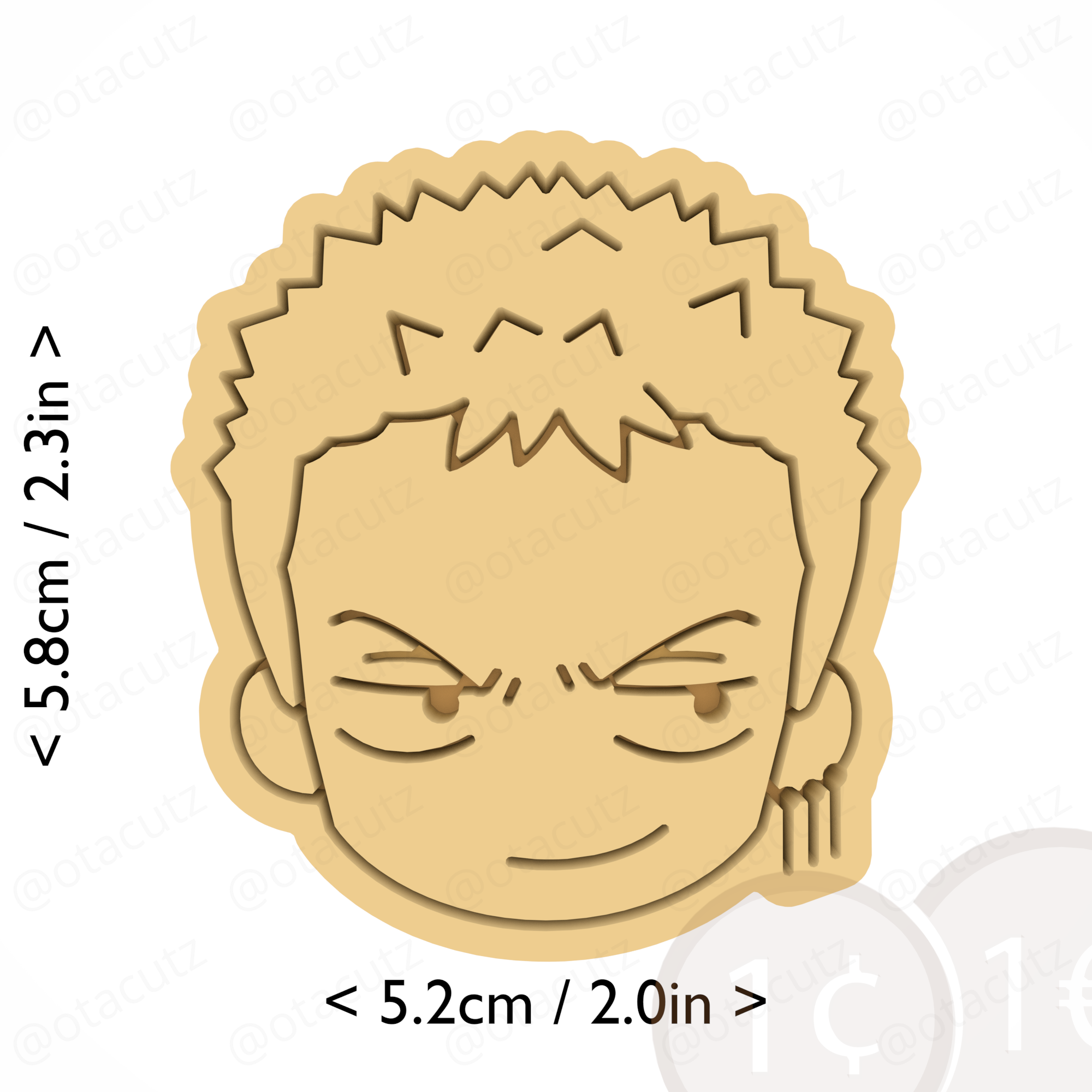 🍪 Roronoa Zoro Cookie Cutter / One Piece・ 3D File for ・Cults