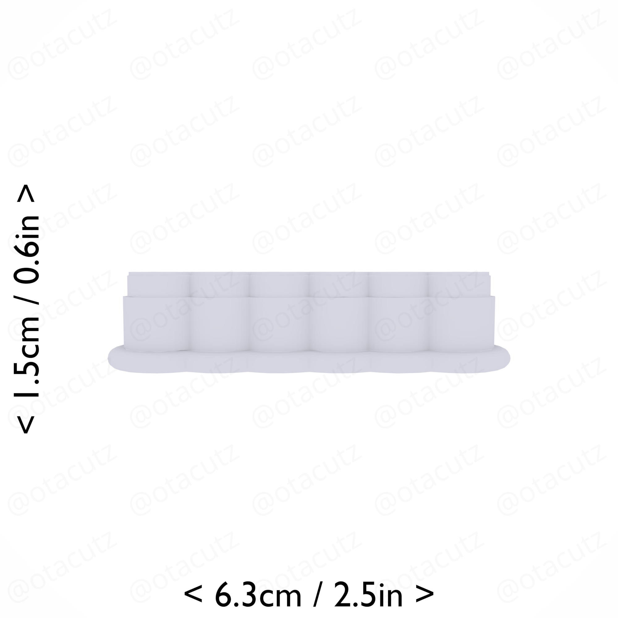 STL file Square Scalloped Cookie Cutter 55mm 🟪 ・3D printing idea to download・Cults