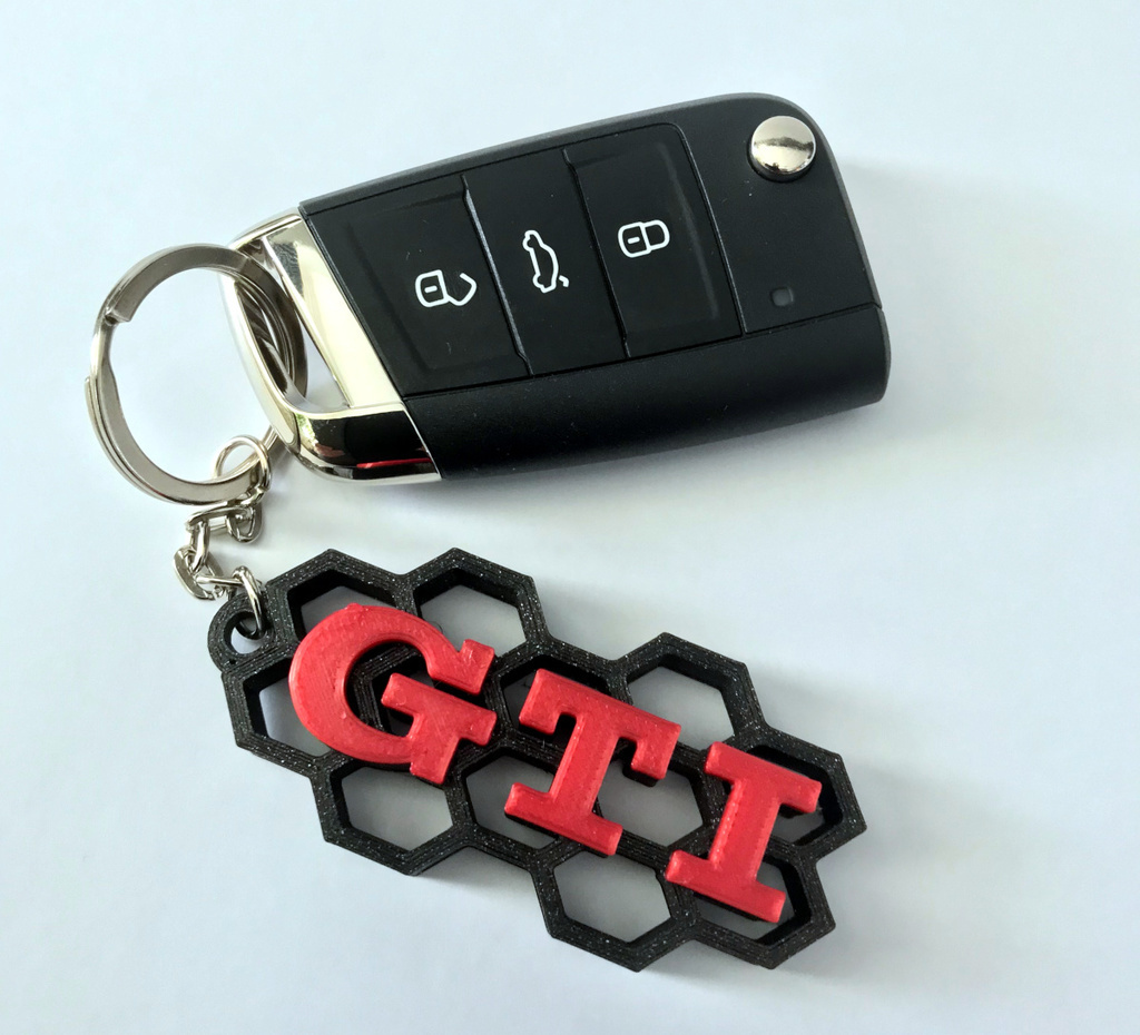 3D printed Key Ring GTI V2・Cults