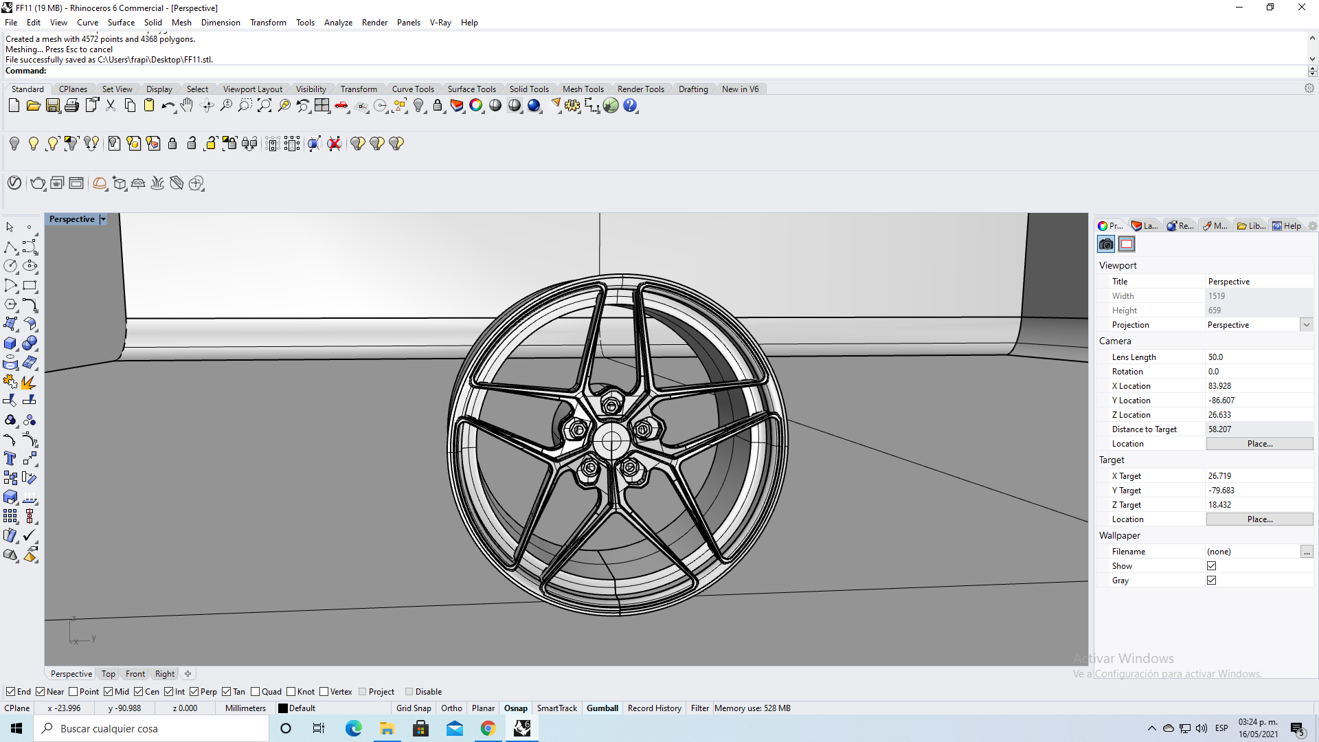 🦏 Rhino HRE FF11 1/18・ STL File for ・Cults