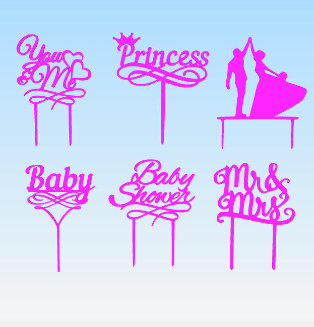 STL-Datei 6 cake topper 🍰 ・Design für 3D-Drucker zum herunterladen・Cults