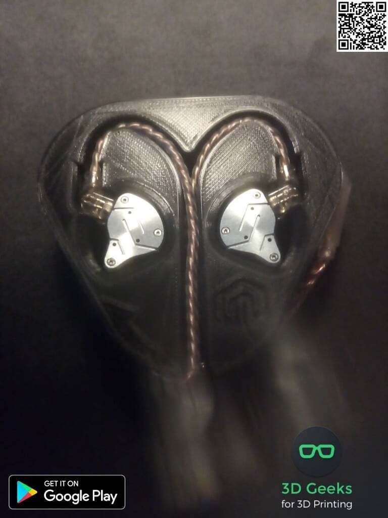 3D printable KZ ZSN IEM EARPHONE WRAP CASE・Cults
