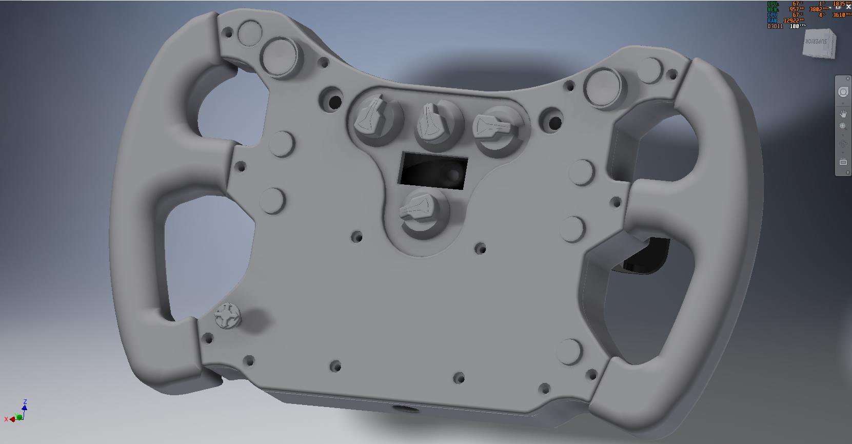 STL file DIY McLaren MP4-12C GT3 Steering Wheel 🛞 ・3D printing template ...