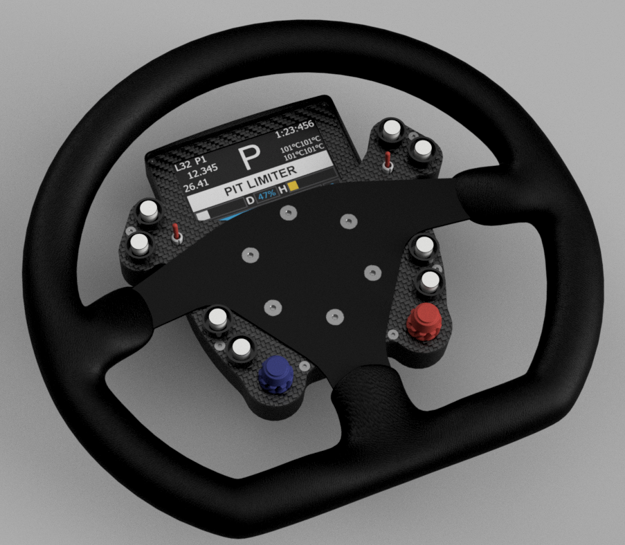 STL file DIY PLATE LCD NEXTION Steering Wheel 🛞 ・3D printing design to ...