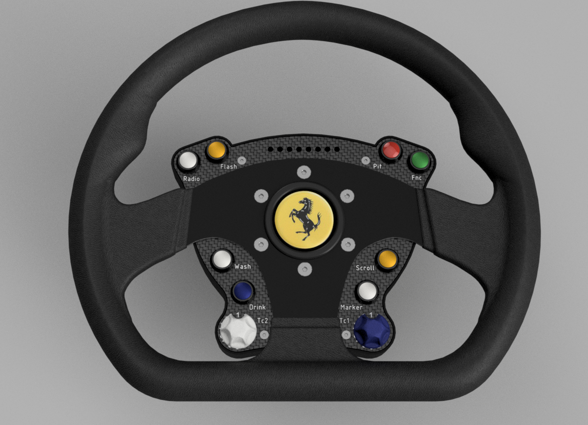 STL file DIY Ferrari 488 CHALLENGE Steering Wheel 🛞 ・Template to ...