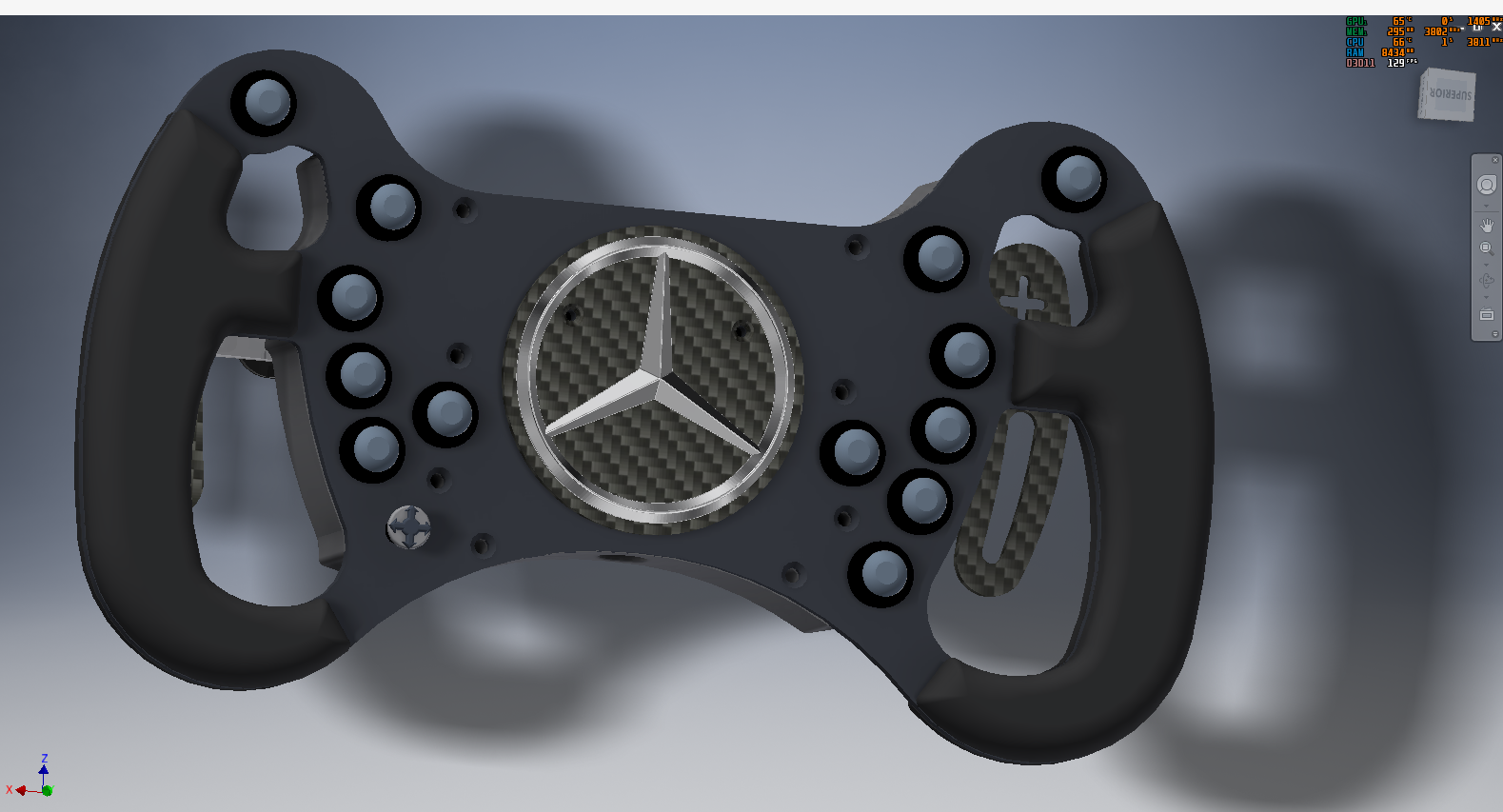 🚗 DIY MERCEDES AMG GT4 JOYSTICK Steering Wheel・ STL File for ・Cults