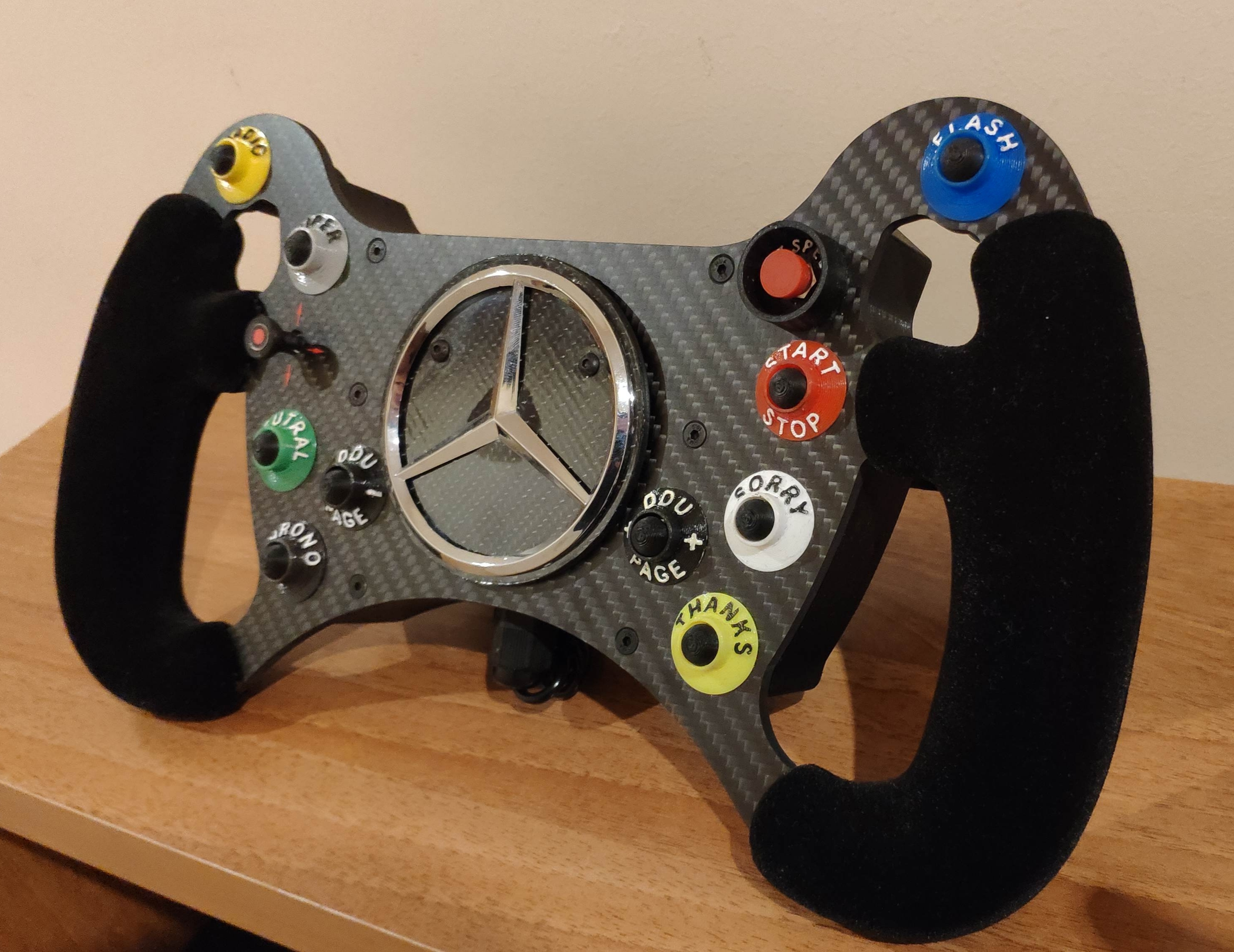 🚗 DIY MERCEDES AMG GT3 JOYSTICK Steering Wheel・ STL File for ・Cults