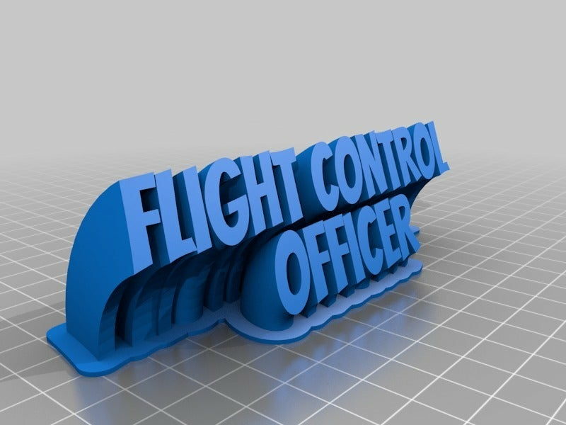 STL-Datei Flight Control Officer name plate (text) 🎛️ kostenlos・3D-druckbares Objekt zum ...