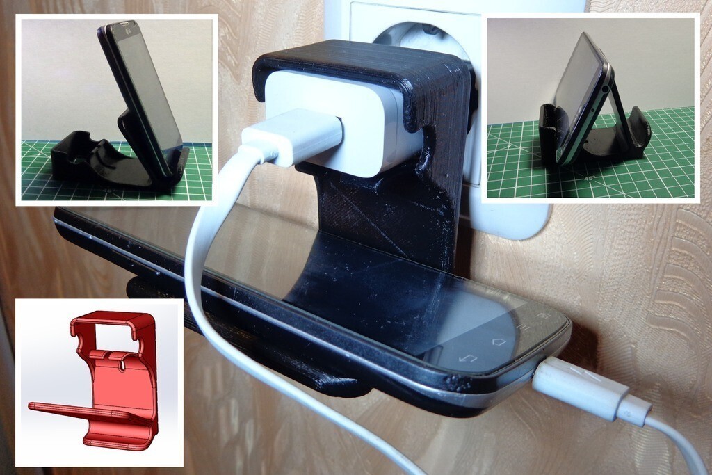 Free STL file Cell Phone Charger Holder 3 in 1 📞 ・3D printer model to ...