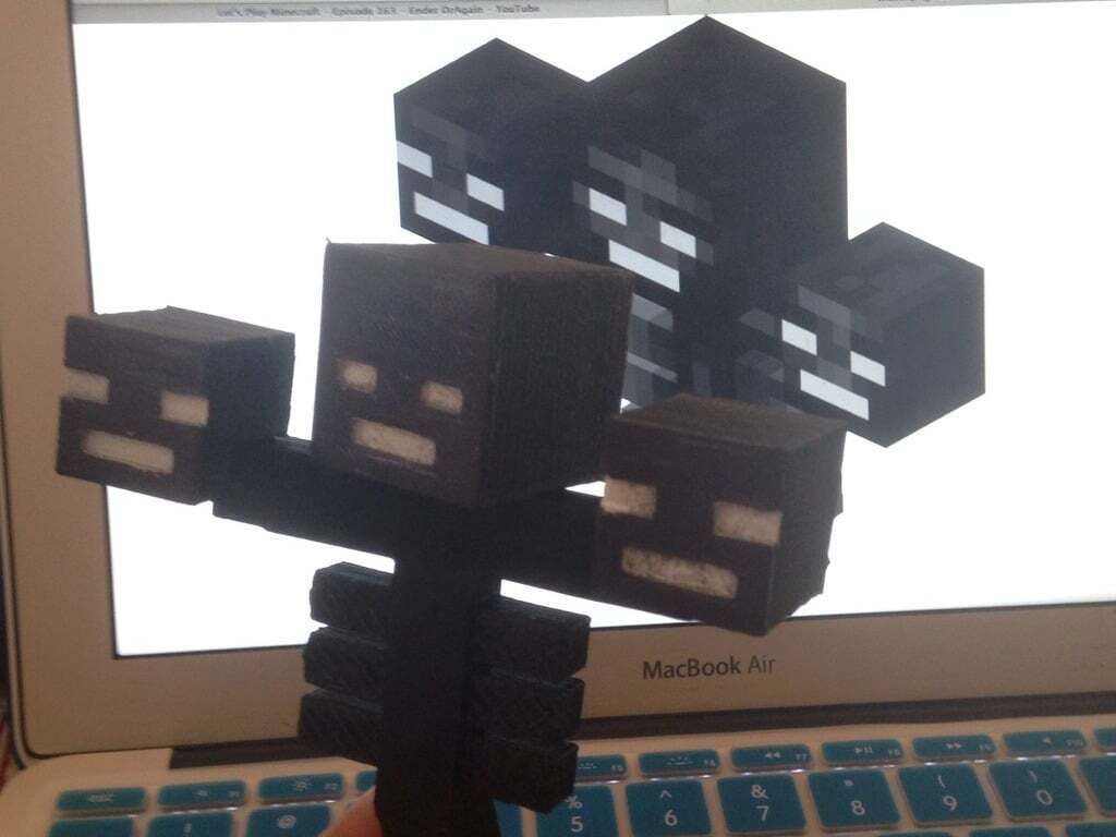 3D printable Minecraft Wither - Fully Articulated・Cults