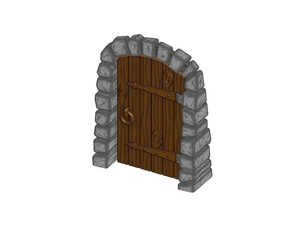 🚪 Stone Dungeon Door - Working with Wood Grain (Remix)・Free STL File ...