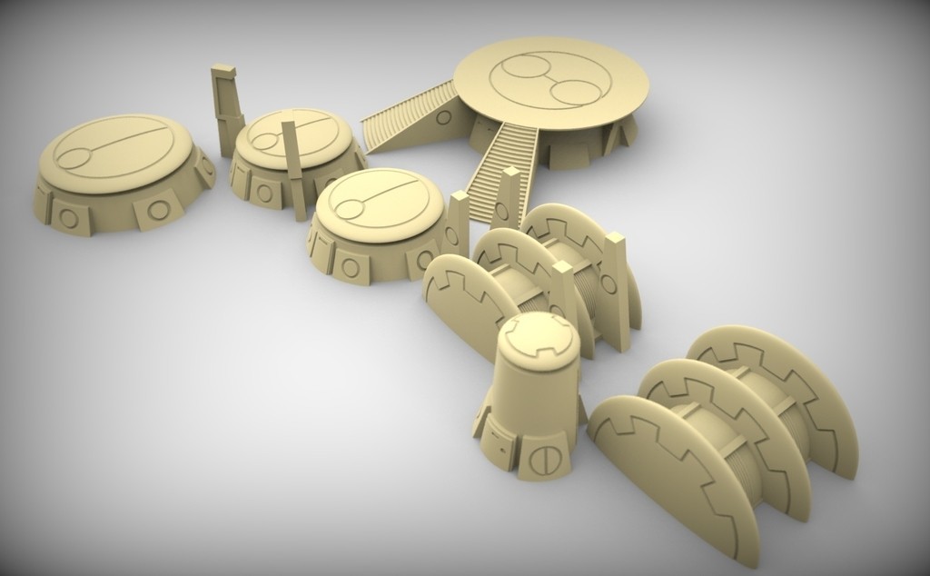 👽 alien sector terrain・Free STL File for ・Cults