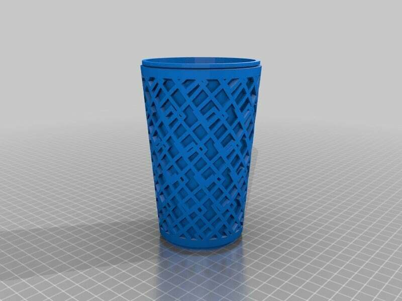 Free STL file Custom Sleeve for Coffee Cups - Diamond ☕ ・3D printing ...