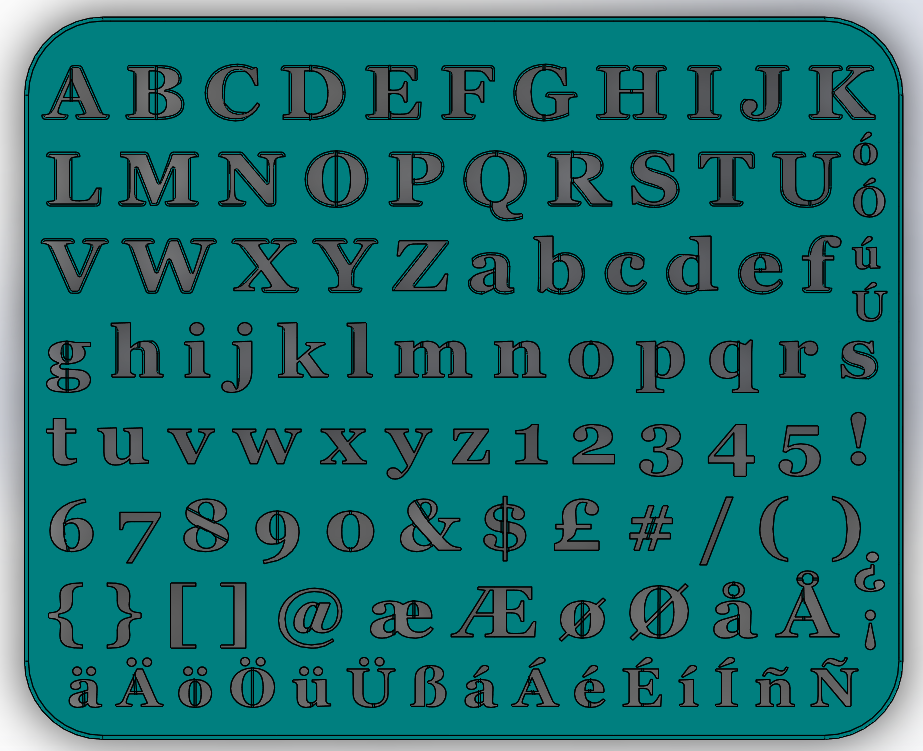 🔧 Lettering Template Drawing・Free STL File for ・Cults