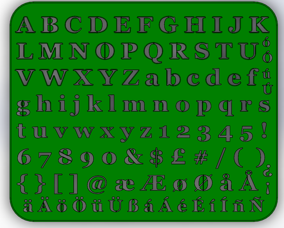 🔧 Lettering Template Drawing・Free STL File for ・Cults