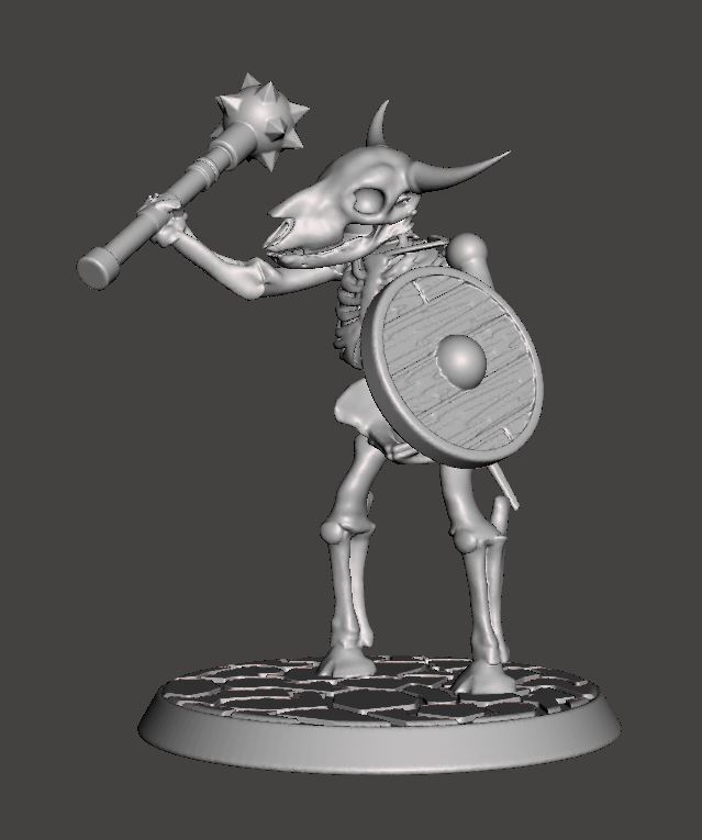 💀 Skeleton Beastman Warriors - Melee Bull Brawlers・Free STL File for ・Cults