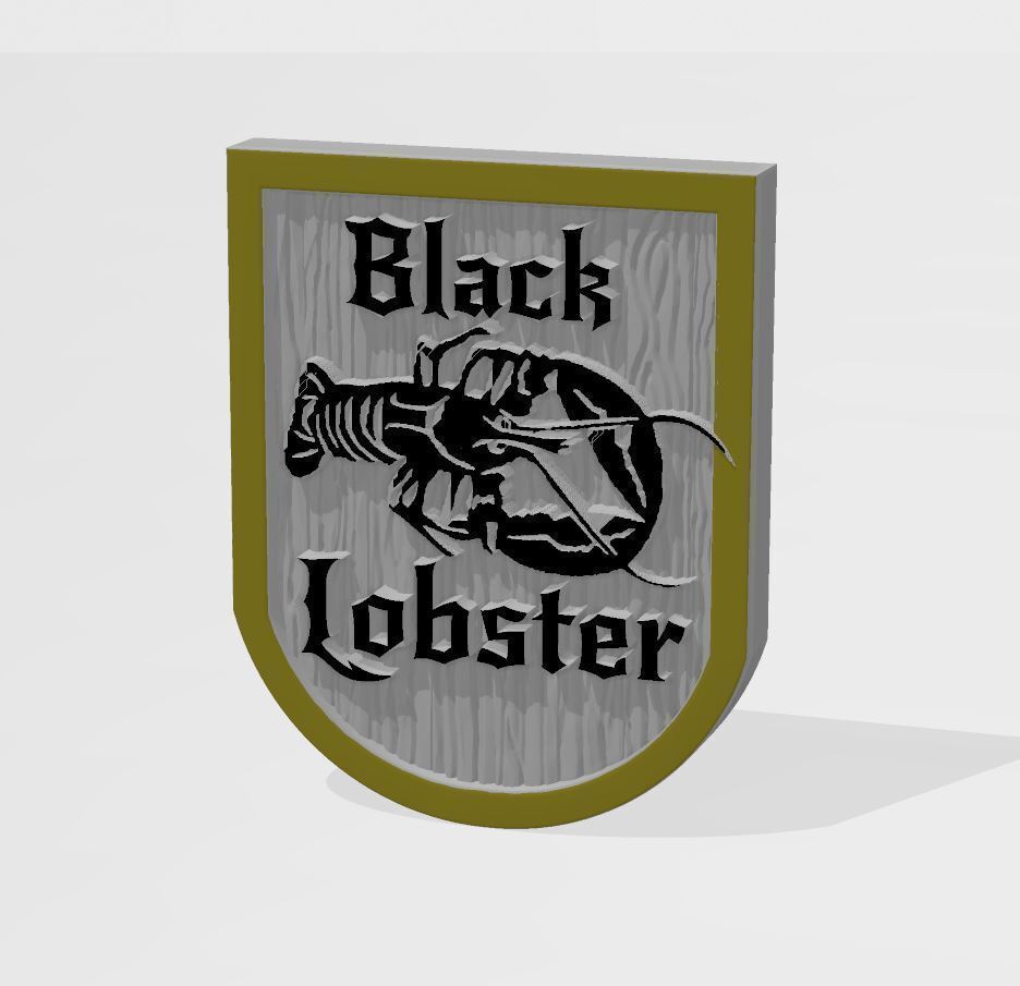 Free STL file Black Lobster Pub / Tavern / Inn Sign 🦞 ・3D printer model ...
