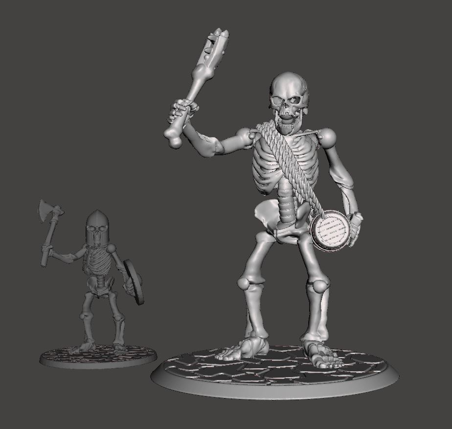 💀 28mm Skeleton Army Undead Giant・Free STL File for ・Cults