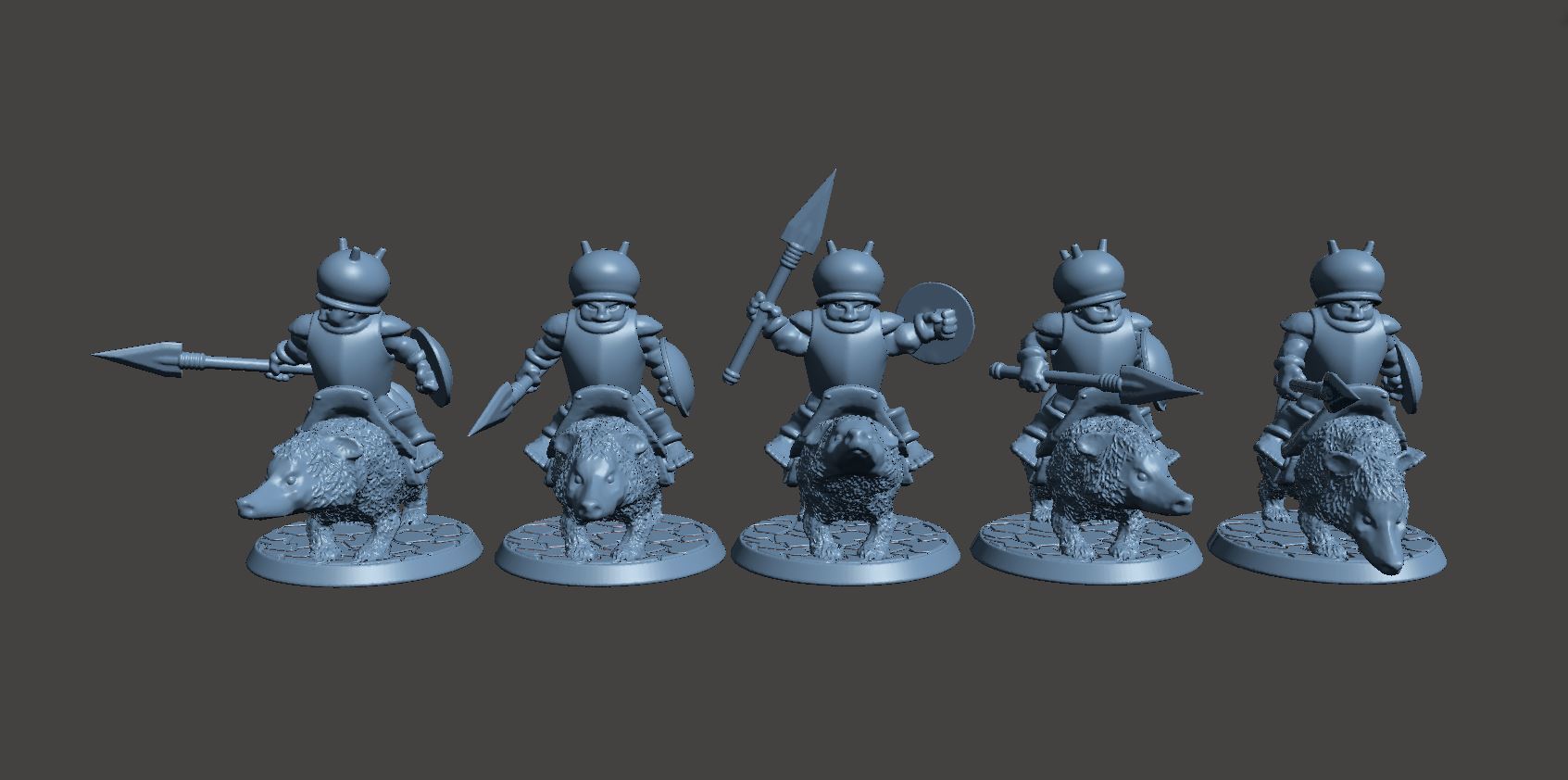🛡️ Mounted Halfling Cavalry with Spear and Shield - 28mm・Free STL File ...