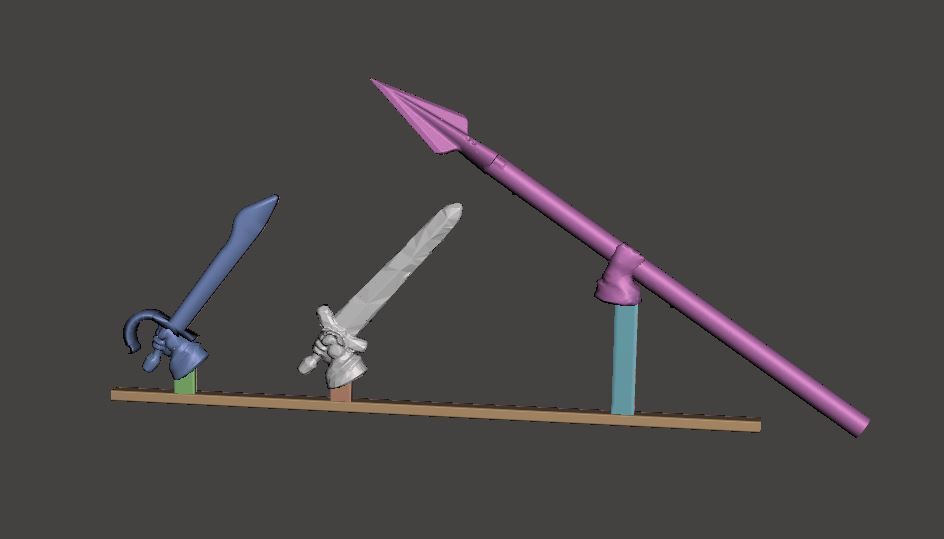 Free STL file Banana Knight Weapons Sprue for Cast Metal Mini 🍌 ・Object ...