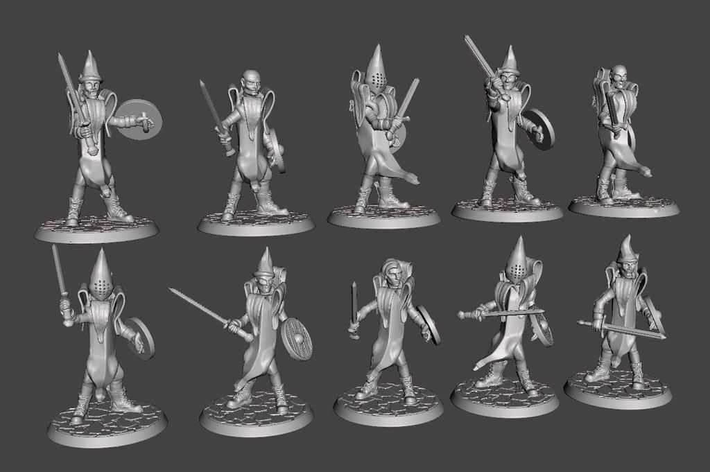 🍌 28mm Banana Conscript Cultist - Banana Knight Cult v2・Free STL File for ・Cults