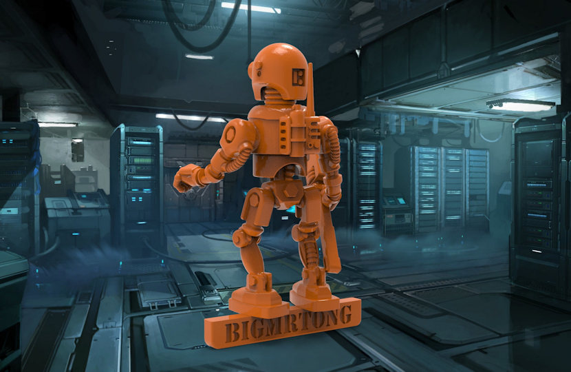 🤖 Vintage Mech Droid - 28mm Miniature Robot・Free 3D File for ・Cults