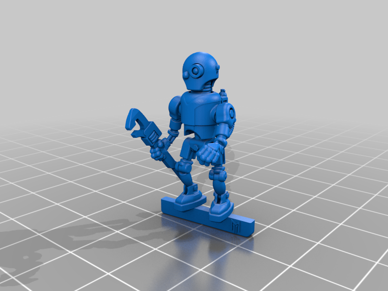 🤖 Vintage Mech Droid - 28mm Miniature Robot・Free 3D File for ・Cults